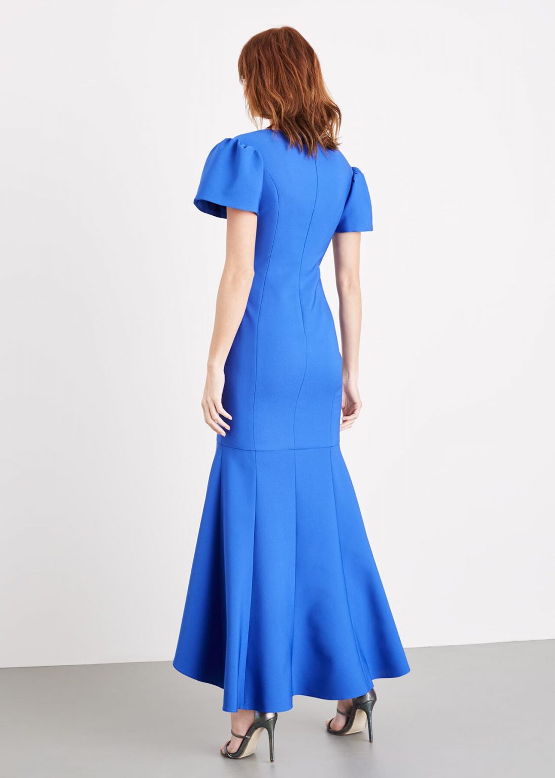 Phase Eight Maddi Bardot Maxi Dress, Cornflower Blue - myonewedding.co.uk