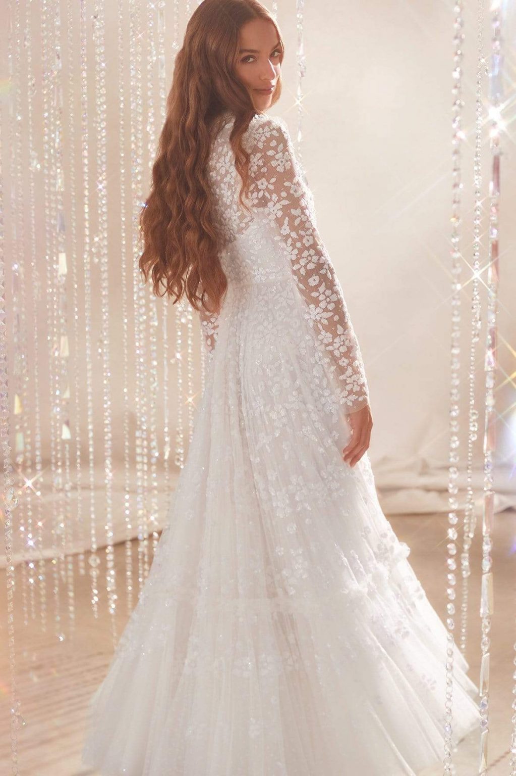 Needle & Thread Margot Ankle Gown, Ivory - myonewedding.co.uk