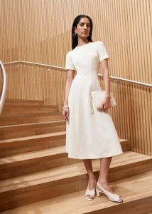 Hobbs Eliana Seam Detail Dress, Ivory